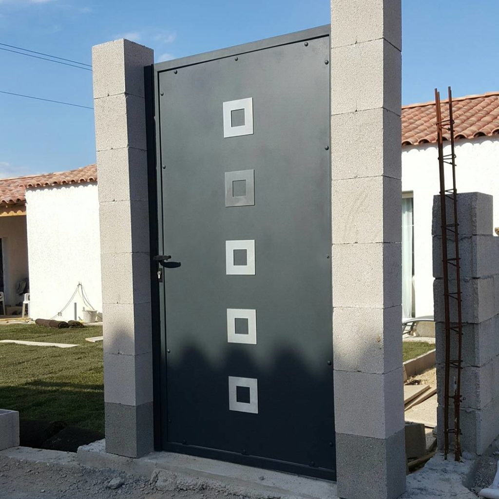 Portillon acier moderne - Fuveau (Bouches du Rhône 13) - FMG Metal Studio